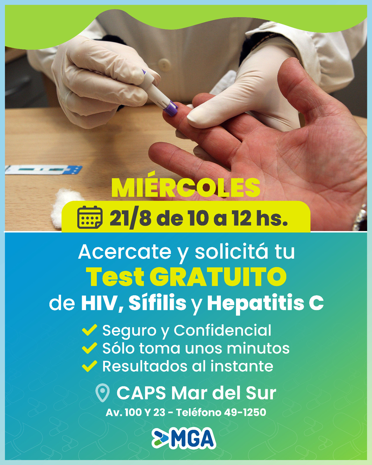 Testeo de enfermedades infecto contagiosas - Municipio Gral Alvarado